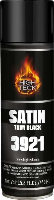 High Teck Satin Trim Black Aerosol 3921